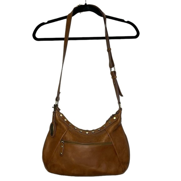 Born | Bags | Born Brown Leather Studded Hobo Shoulder Bag | Poshmark
